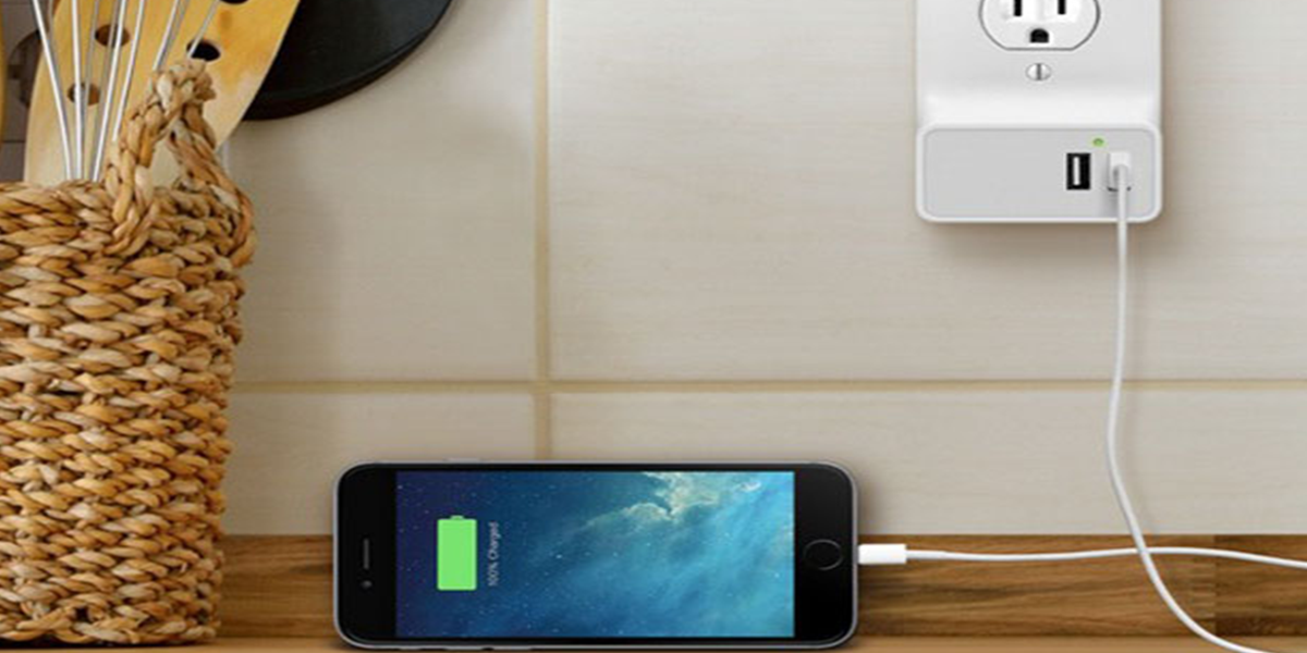 Smart outlet gives you the USB space you need without losing plug space