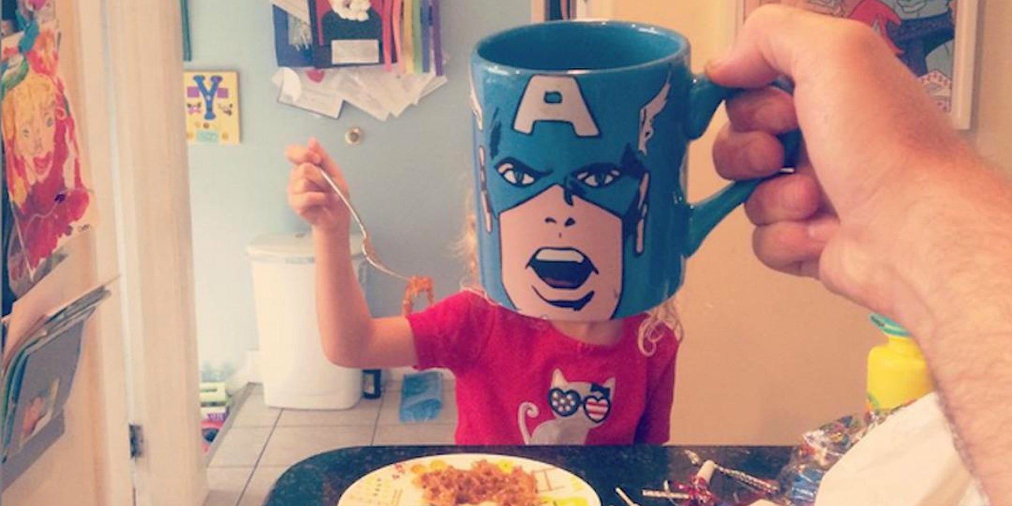 Awesome dad takes hilarious 'mugshots' of his kids as superheroes