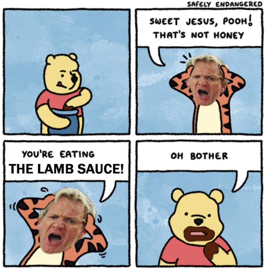 Chef Gordon Ramsay Trying To Locate The Lamb Sauce Becomes Dank Meme