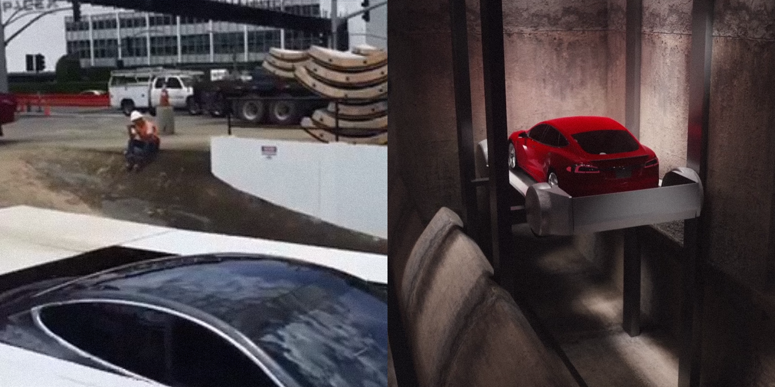 Watch Elon Musk Test His Car Elevator On a Tesla Model S