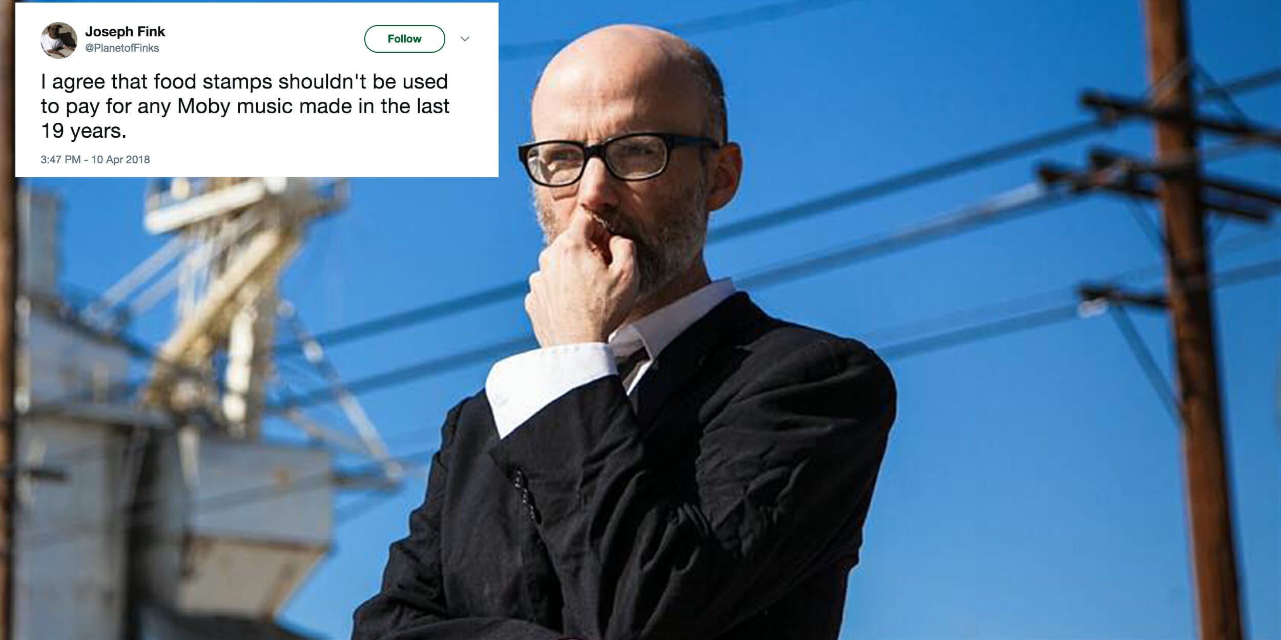 Moby is Getting Roasted on Twitter For Op-Ed on Poor People