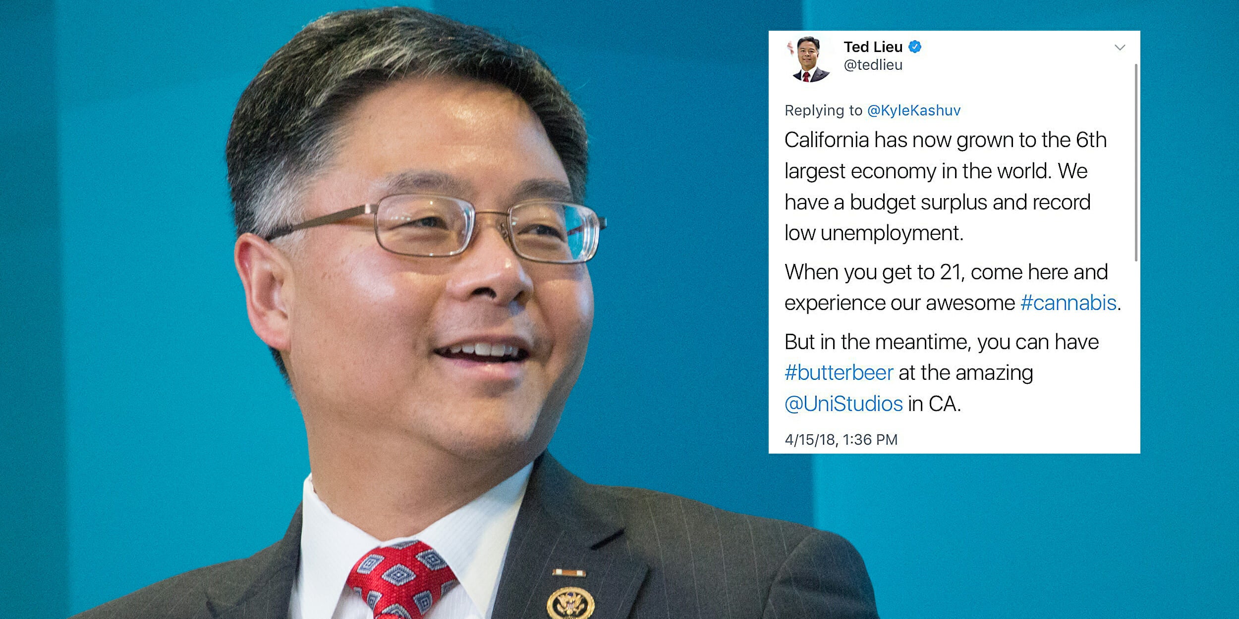 Ted Lieu Receives Backlash for Suggesting Parkland Student Smoke pot
