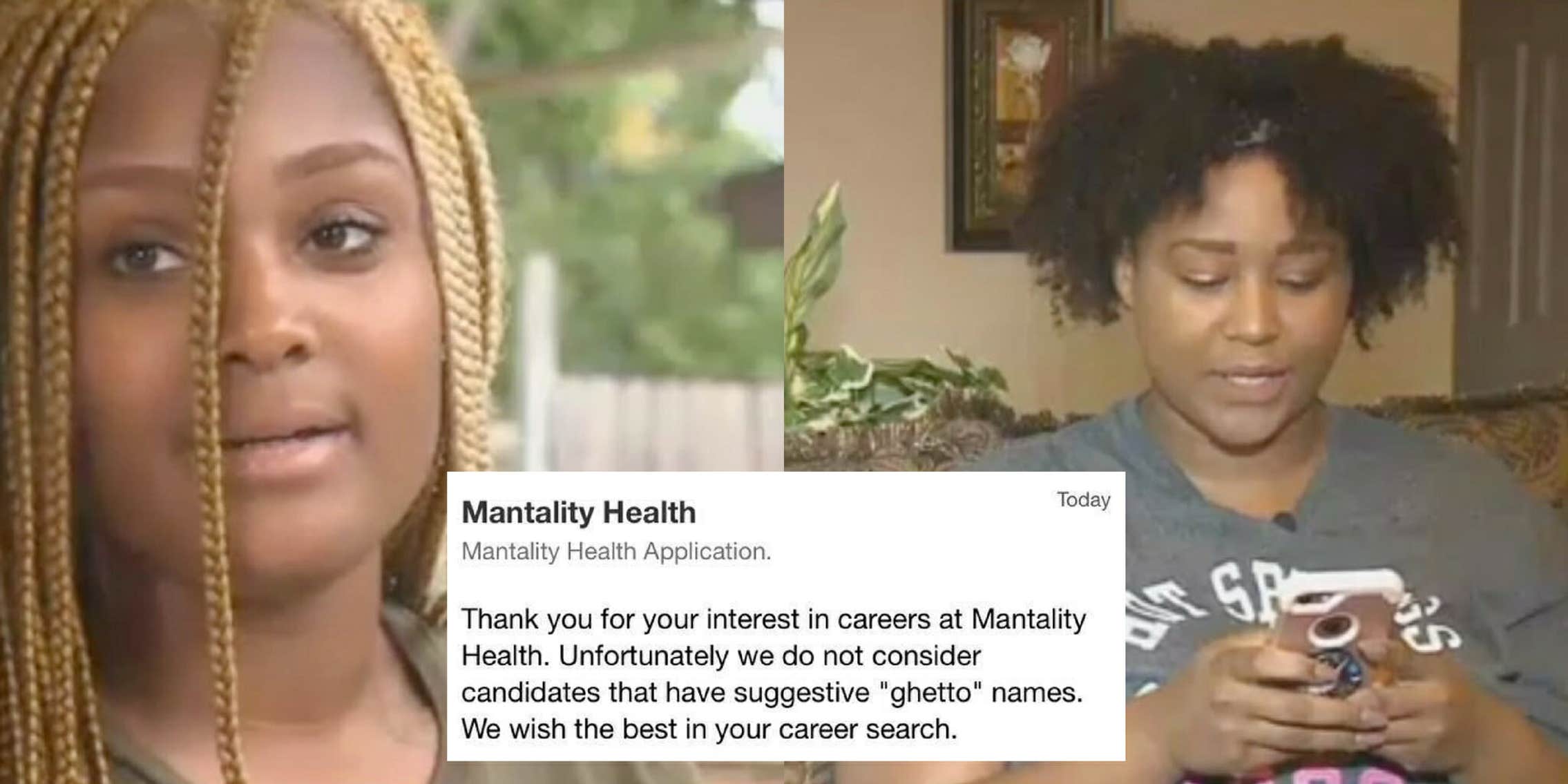 Black Women Denied Jobs At Mantality Health For Having Ghetto Names Black Women Denied Jobs At Mantality Health For Having Ghetto Names