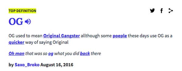 What Does OG Mean, And Where Does it Originate From?