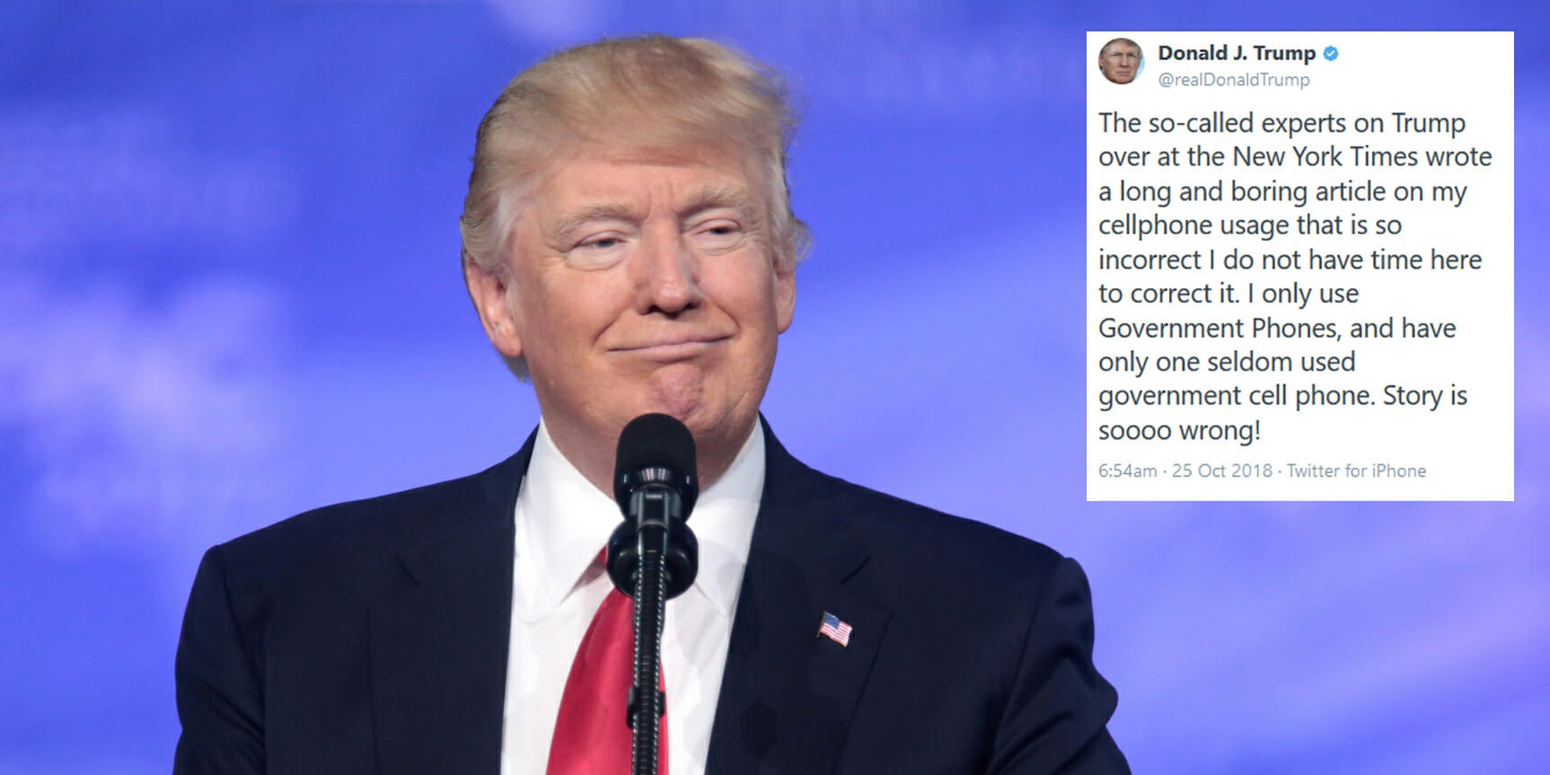 Trump Blasts Report About His iPhone Use By Tweeting From His iPhone