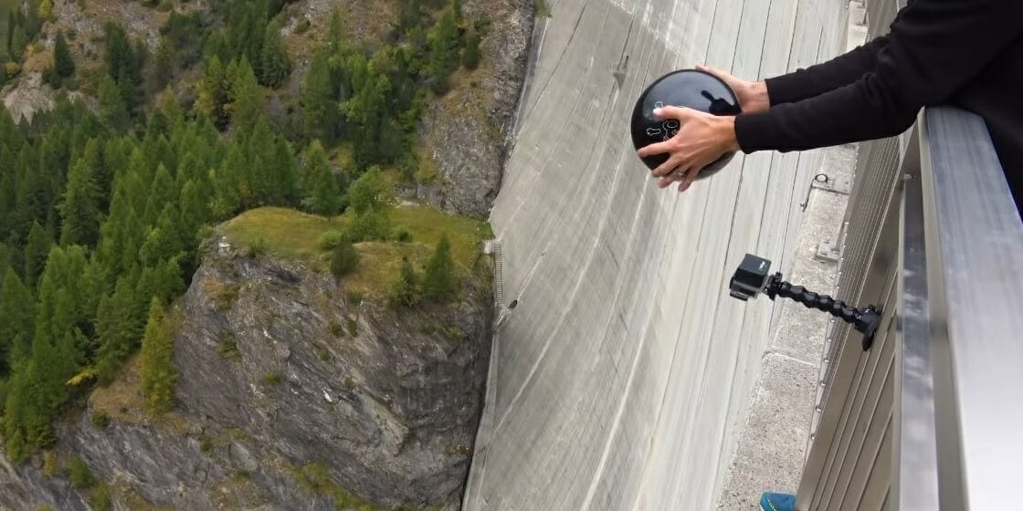 Video: How Ridiculous YouTubers Drop a Bowling Ball From a 540-Foot Dam