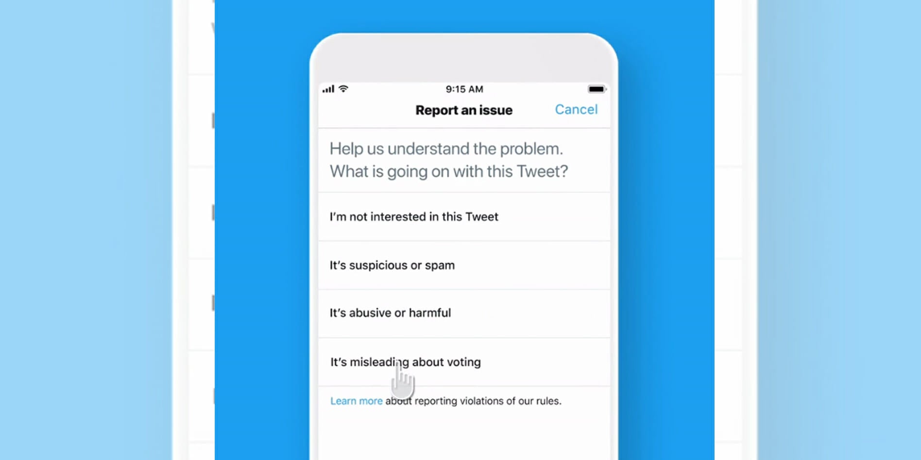 Twitter Announces Launch Of New Voting Misinformation Reporting Tool