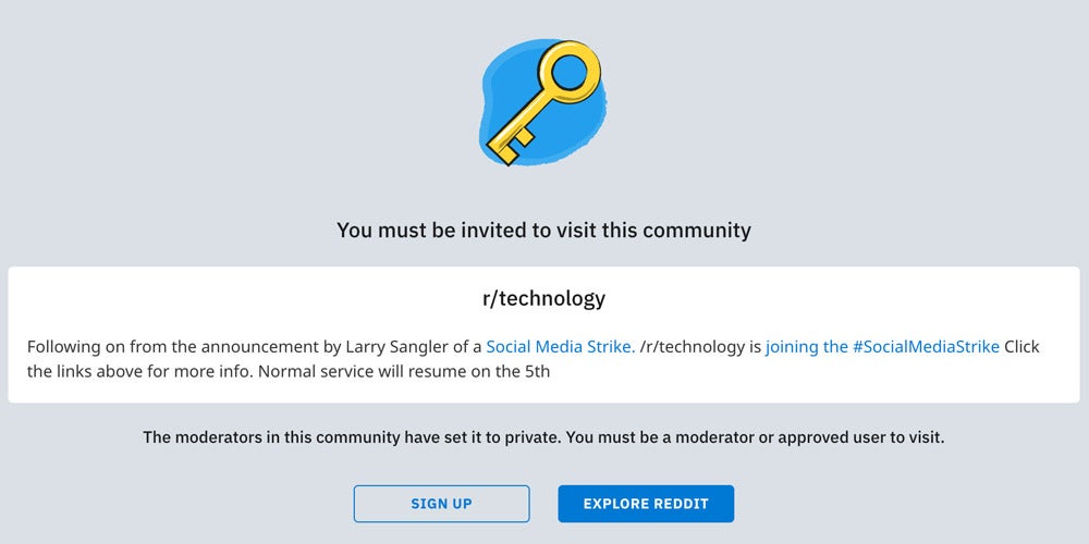 Here's Why Reddit's r/technology is Down on the Fourth of July