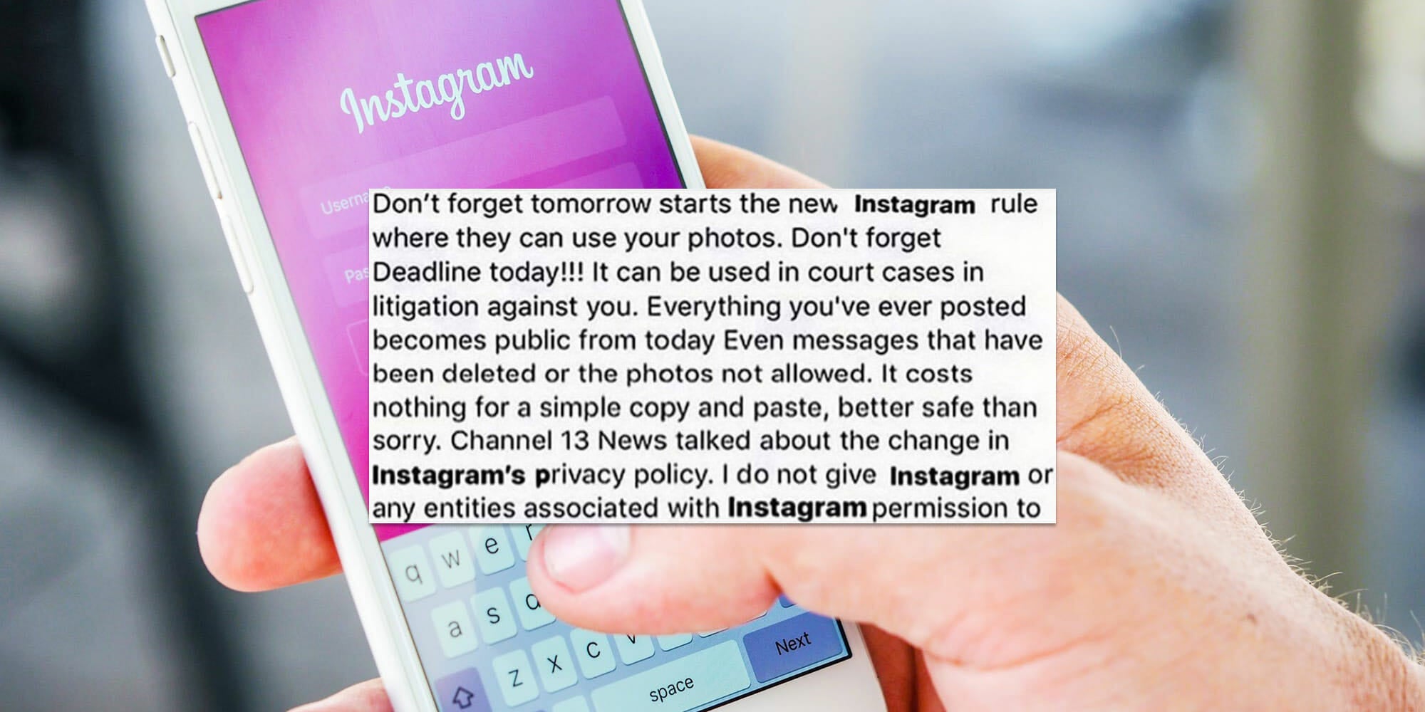 The Facebook, Instagram Hoax That Keeps Going Viral