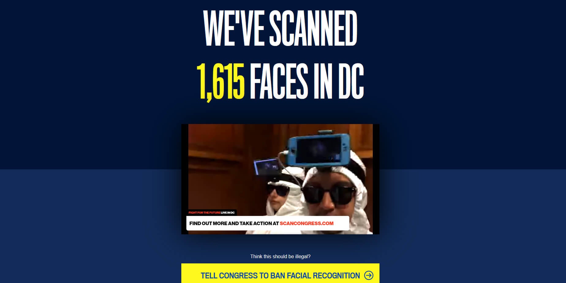 Activists Scan Faces Near Congress To Show Facial Recognition Concern
