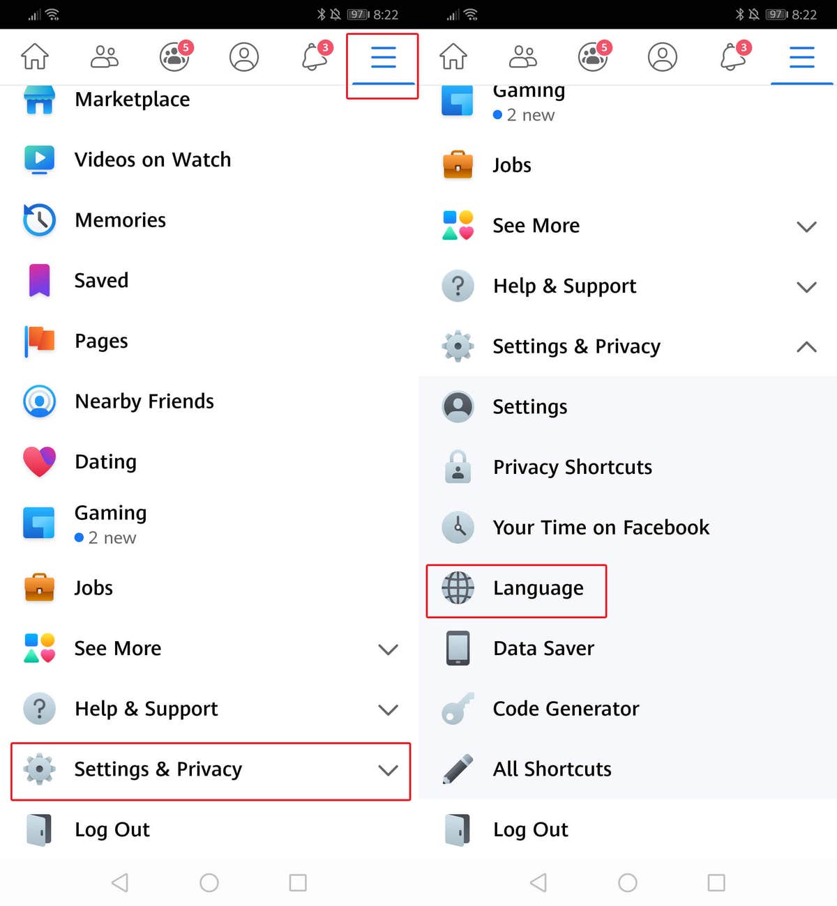 How To Change Language In Facebook Via The App Or Web