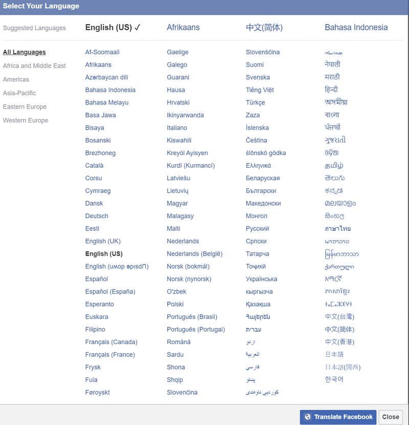 How To Change Language In Facebook Via The App Or Web