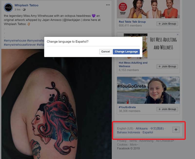 How To Change Language In Facebook Via The App Or Web