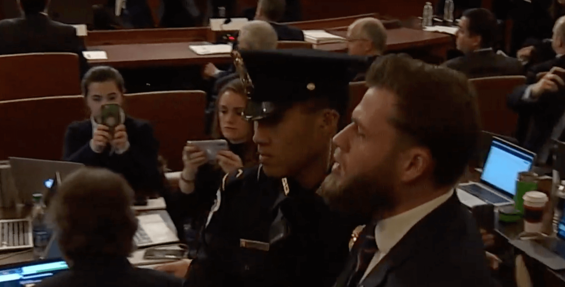 Infowars Correspondent Owen Shroyer Interrupts Impeachment Hearing