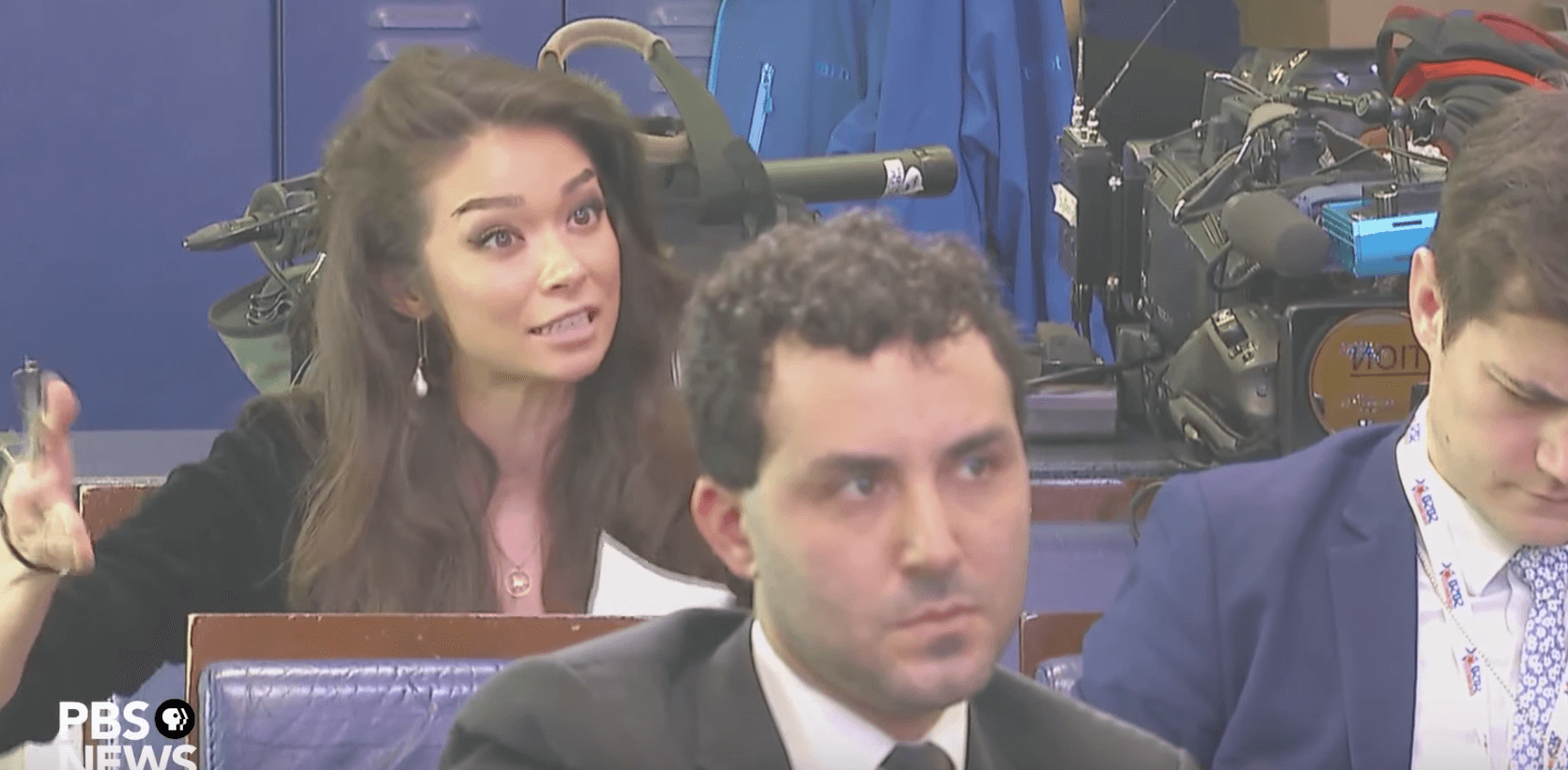 Reporter Chanel Rion Asks Trump About Media Siding With U.S. Enemies