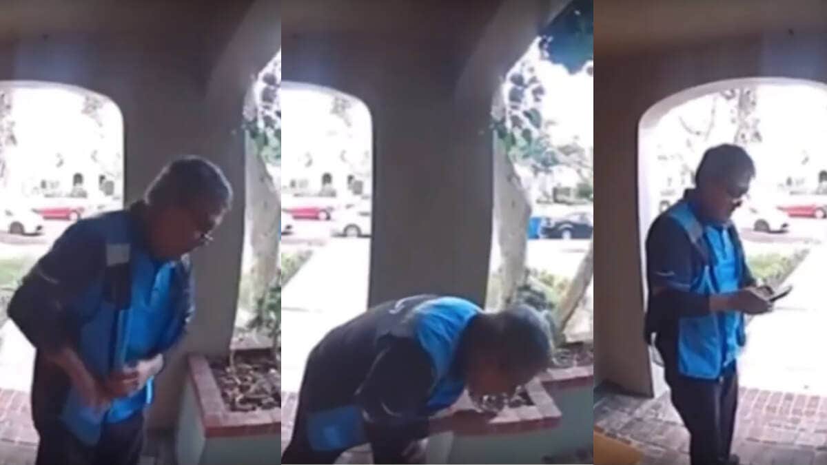 Amazon Delivery Man Caught On Video Spitting On Package