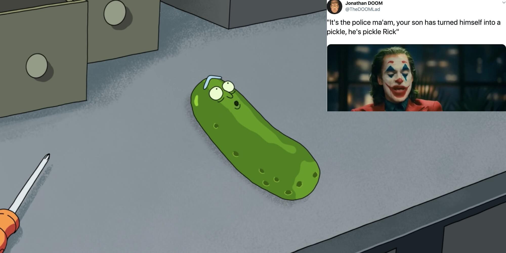 'Rick And Morty' Jokes Return With 'He Turned Himself Into A Pickle' Meme 'Rick And Morty' Jokes Return With 'He Turned Himself Into A Pickle' Meme