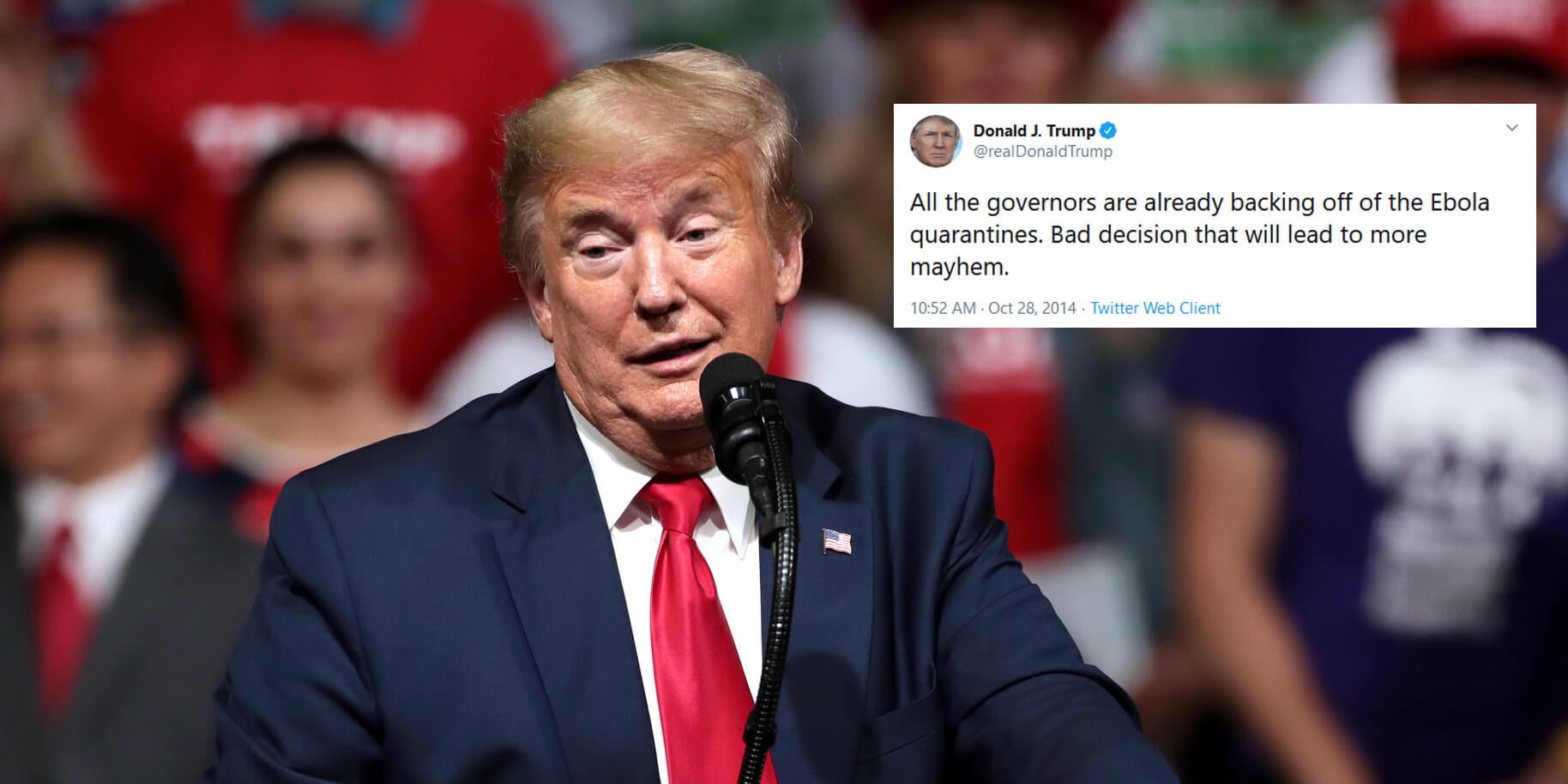 Trump's 2014 Ebola Tweet Comes Back Amid His Coronavirus Response