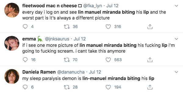 Lin-Manuel Miranda Selfies Are Everywhere—And He Keeps Biting His Lip