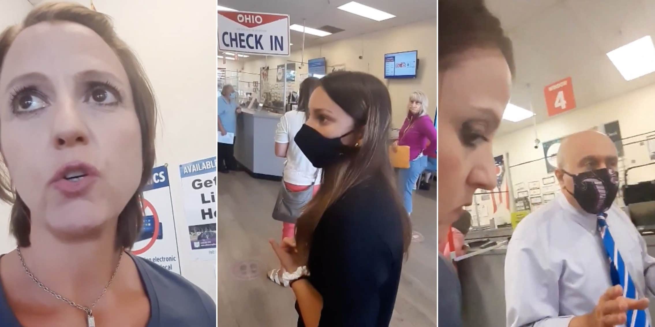 Video Shows Maskless Karen Refusing To Leave Ohio Dmv