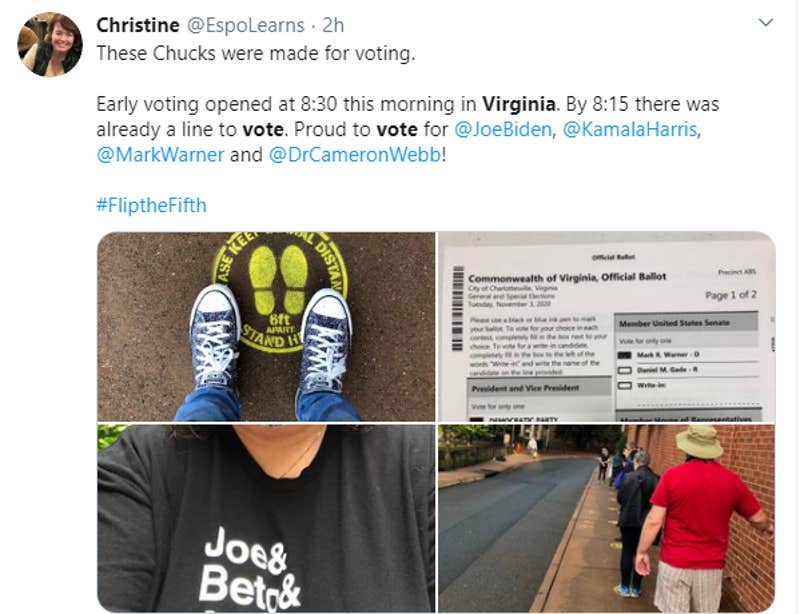 Viral Tweets Show Unprecedented Early Voting in Virginia