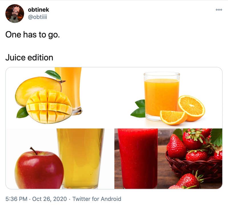 One Has To Go Meme Returns to Ranking Favorite Foods