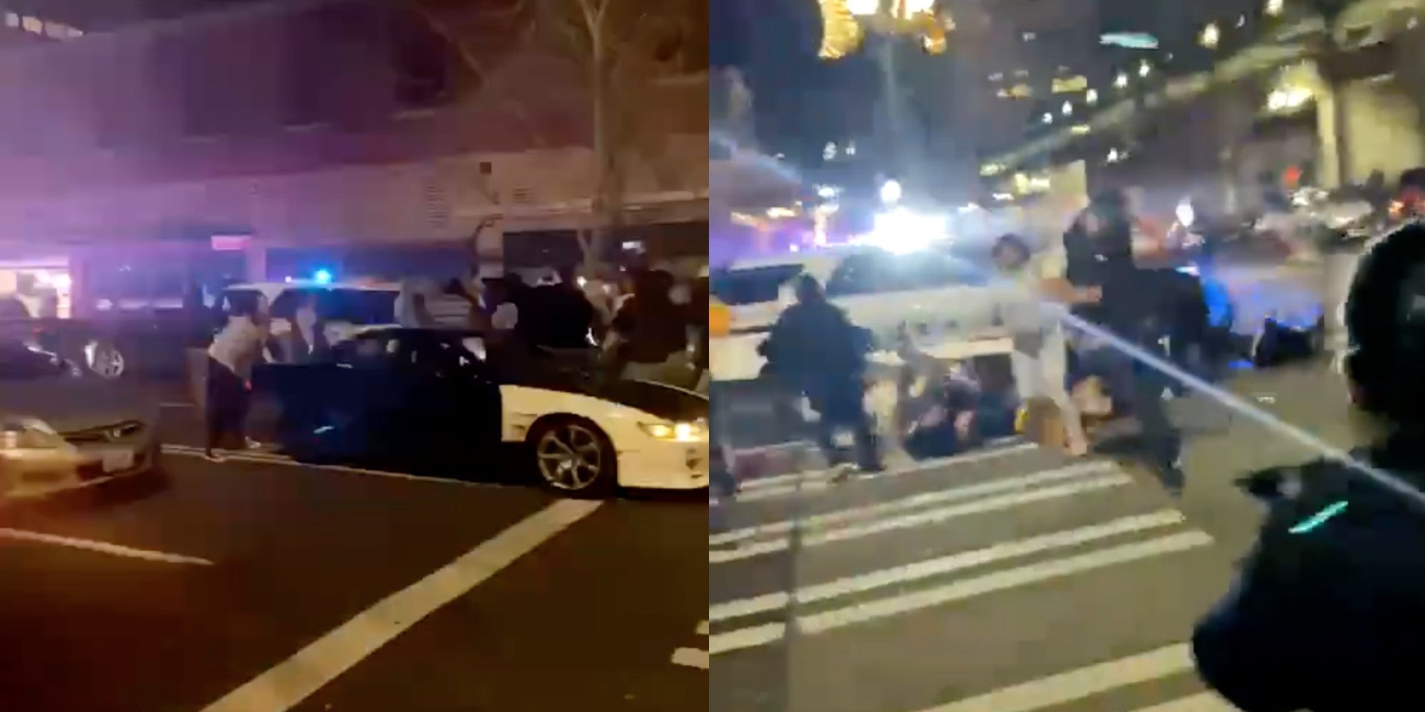 Shocking Video Shows Cop Drive Through Crowd Of People