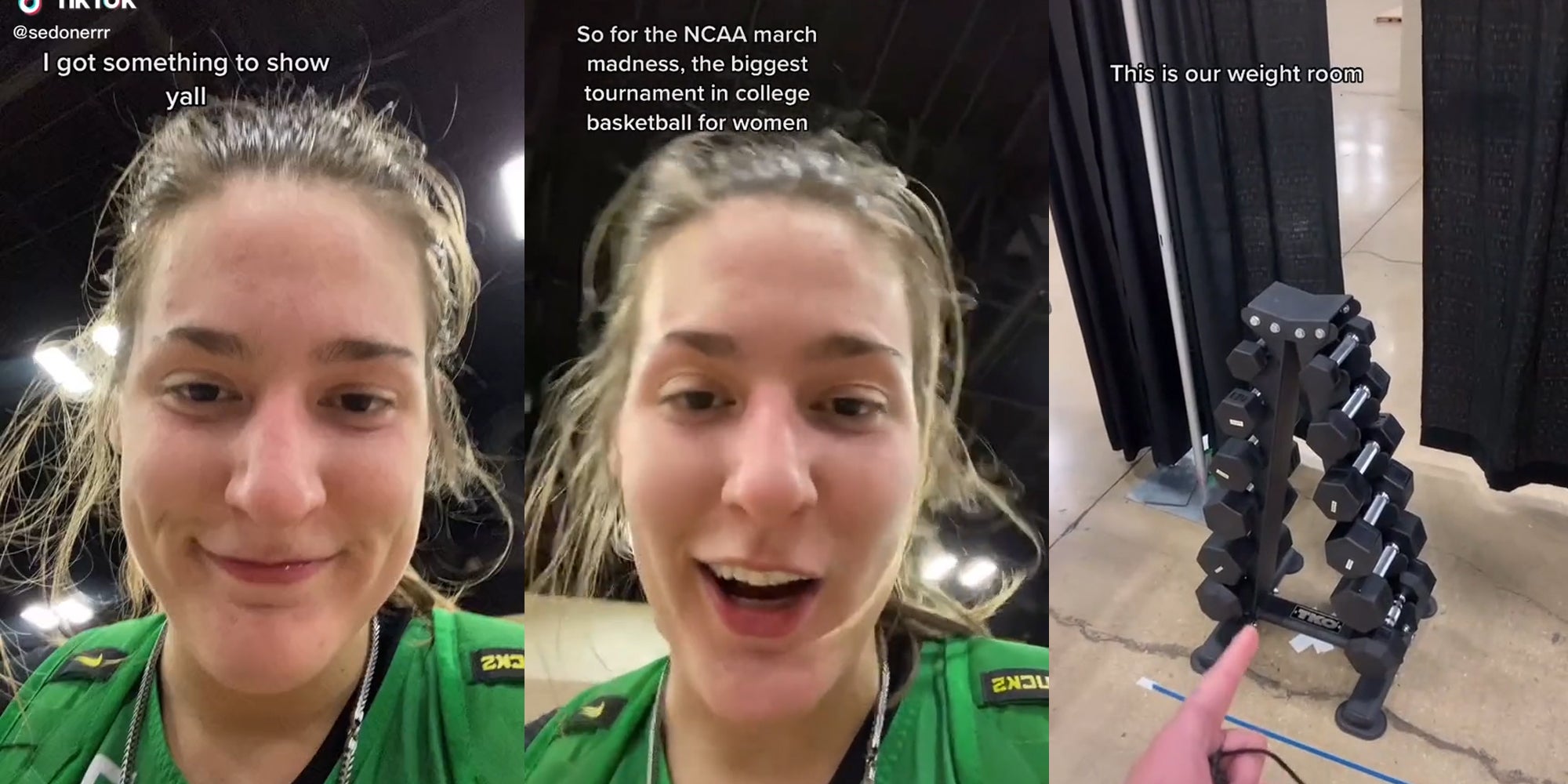 NCAA Basketball Player Exposes Paltry Women's Weight Room on TikTok