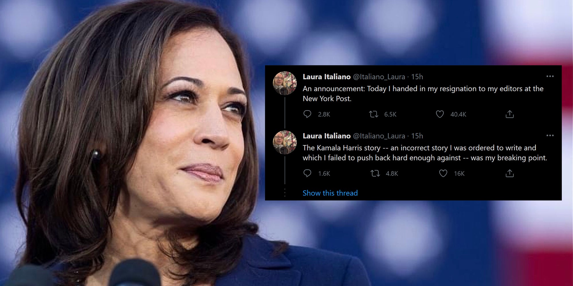 New York Post Writer Resigns After Writing 'Incorrect' Kamala Harris Story