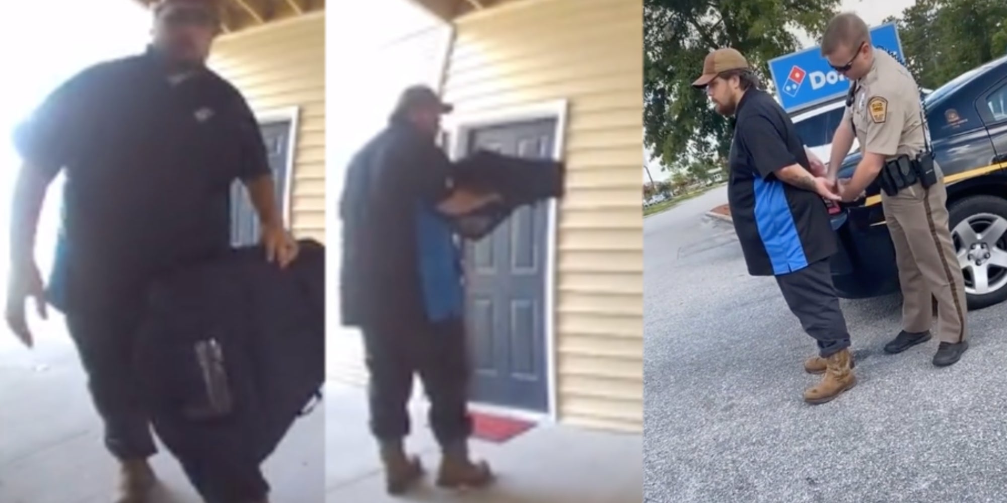 Domino’s Delivery Driver Caught Taking Amazon Package, Gets Arrested Domino’s Delivery Driver Caught Taking Amazon Package, Gets Arrested