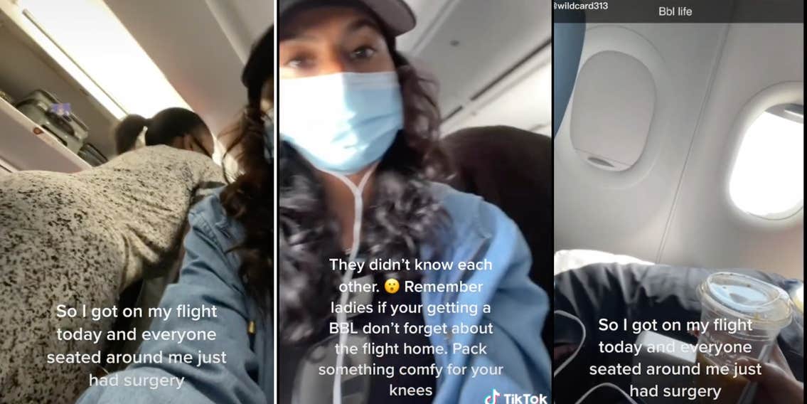Viral Tiktok Shows Plane Full Of Post Op Bbl Patients