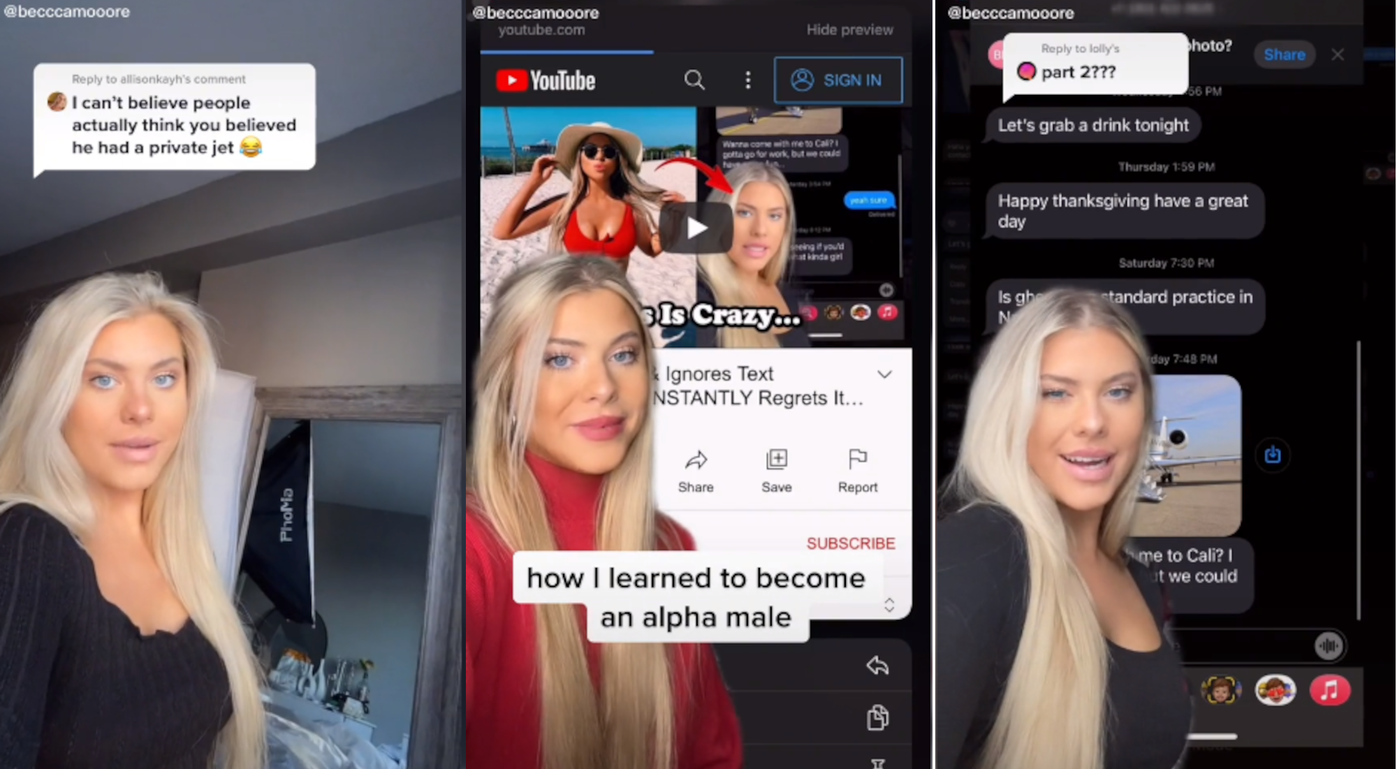 Becca Moore Stands Up to 'Alpha Male' YouTuber Darius M.