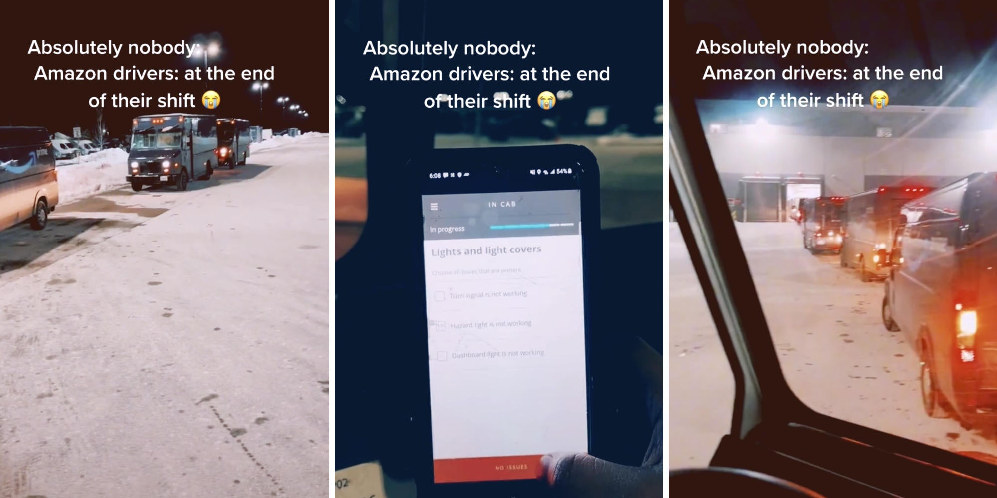 Amazon Driver Speed-Clicks Through Safety Check At End Of Shift