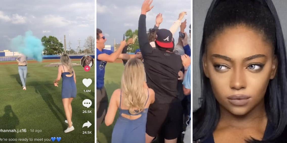 Father-to-Be Embracing Boys Before Girlfriend at Gender Reveal