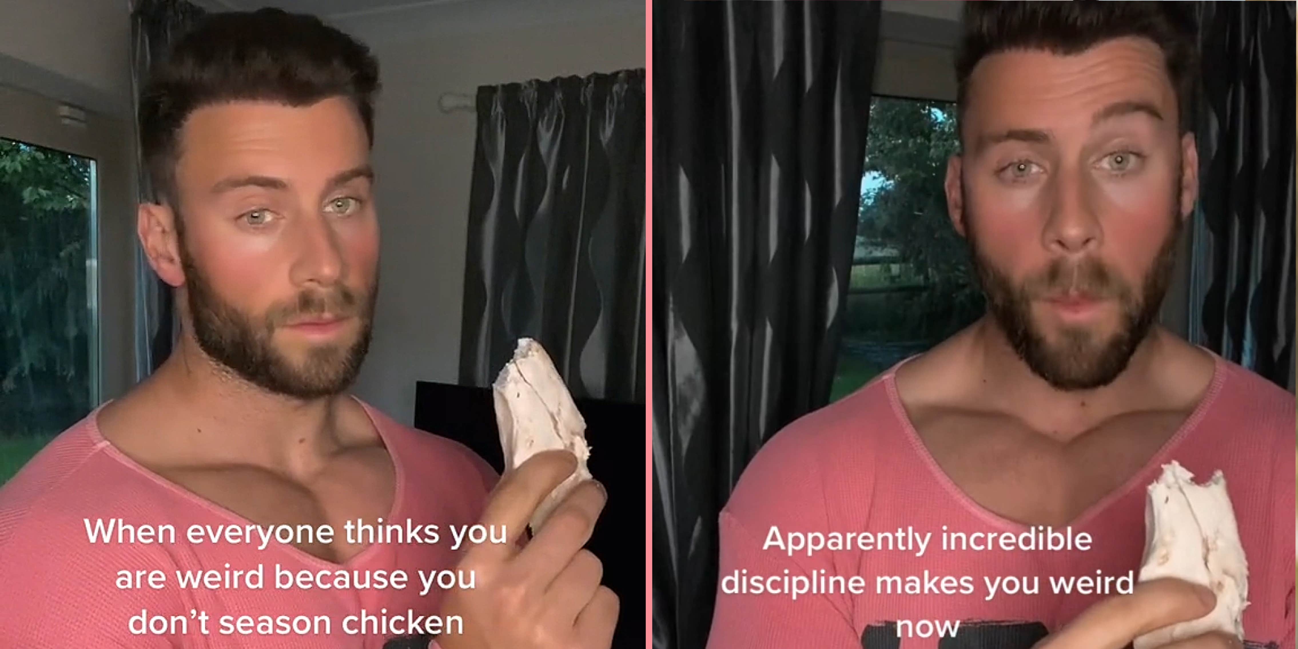 Bodybuilder's TikTok About Eating Unseasoned Chicken Sparks Debate