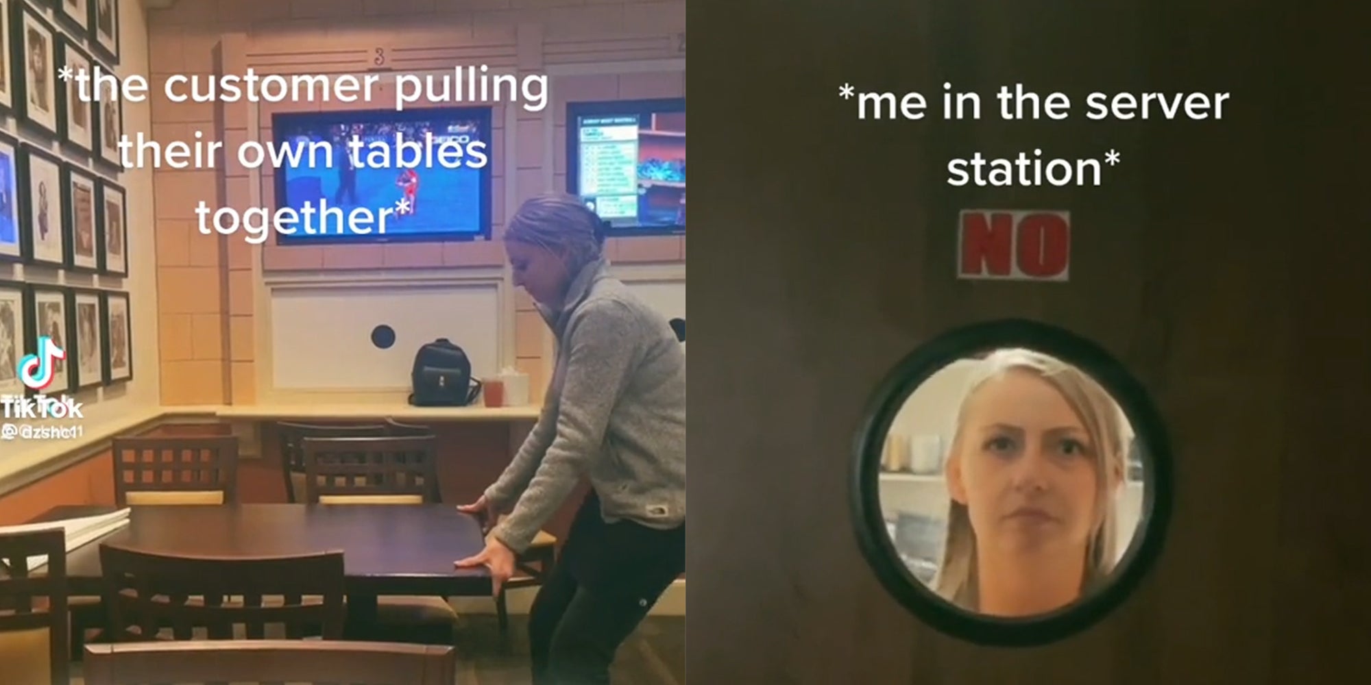 Server Complains About Customers Who Push Tables Together