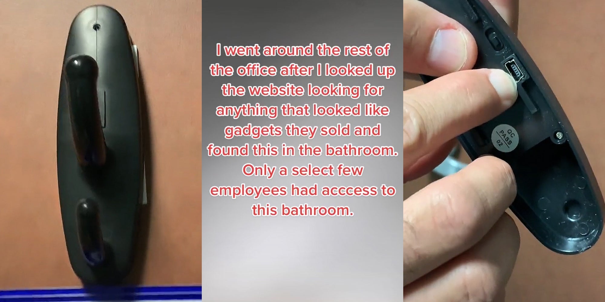 Office Worker Allegedly Finds Hidden Camera in the Bathroom