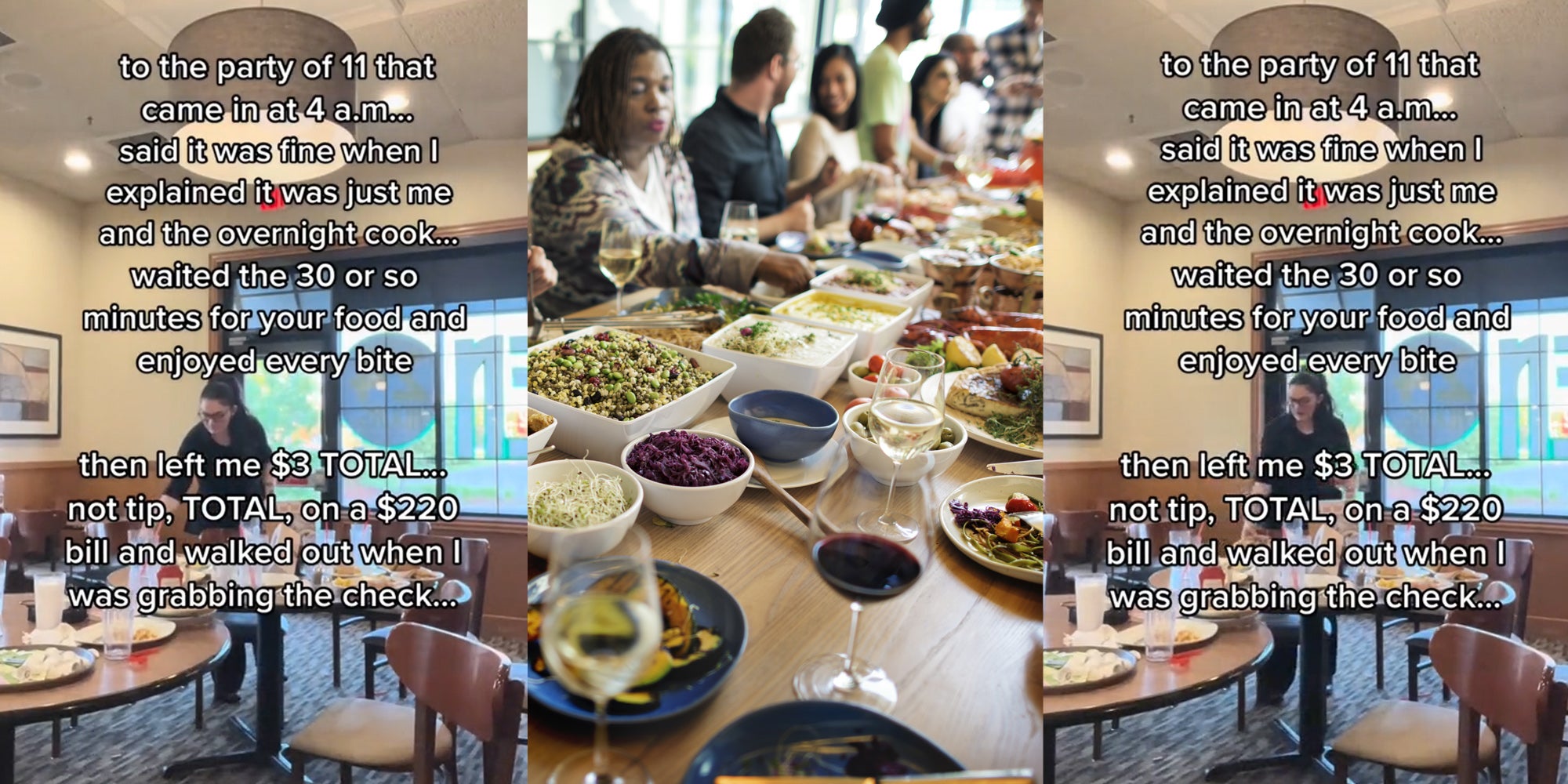 Waitress Cries, Says Party of 11 Skipped Out on $220 Bill