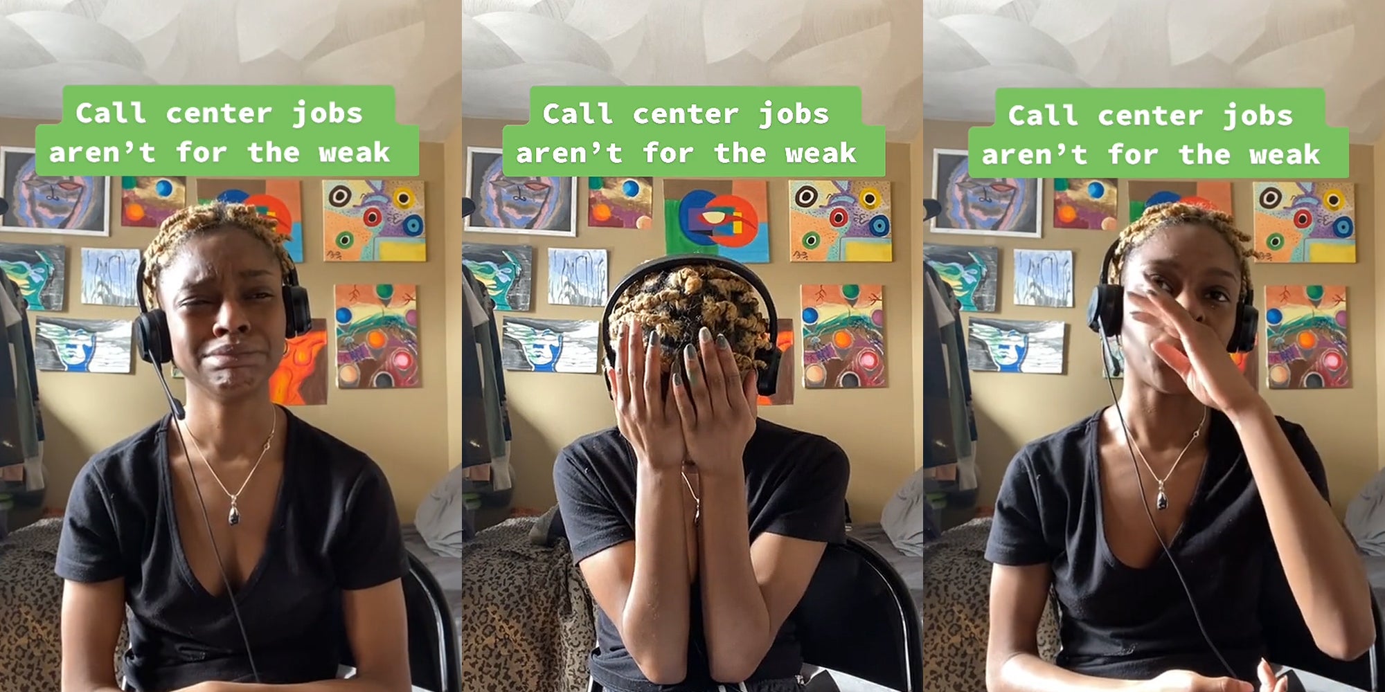 Call Center Worker Records Themself Crying While Helping Customer