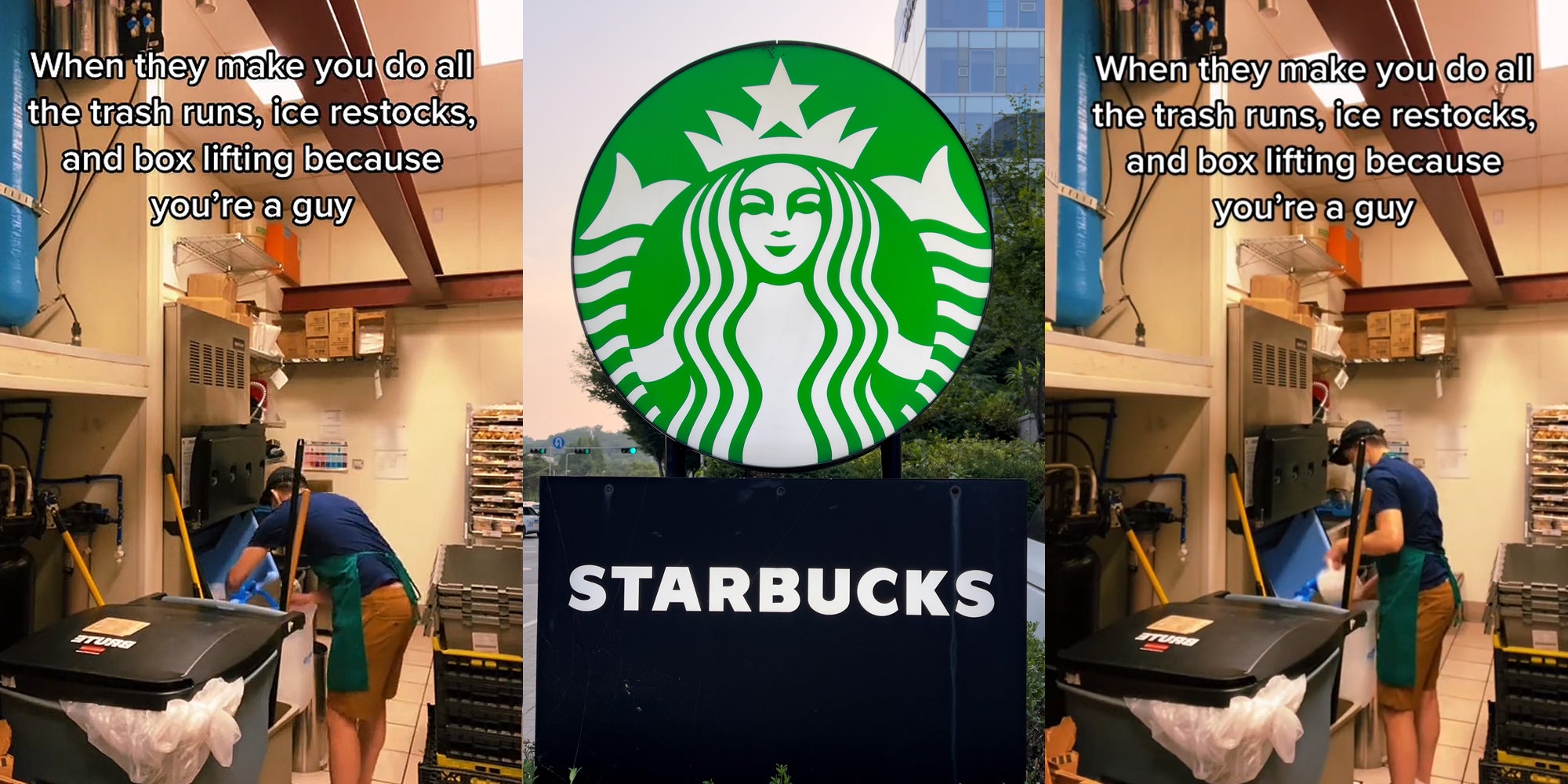 Starbucks Worker Says He Has To Do Heavy Lifting Because Hes A Guy