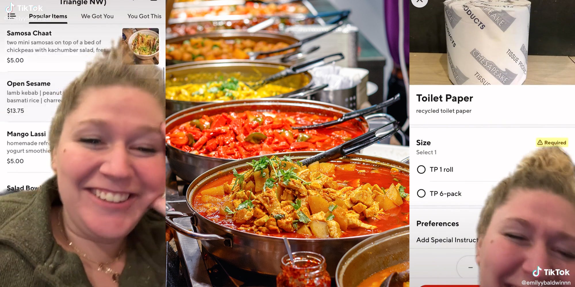A Doordash Customer Orders From The Side Of Toilet Paper With Indian Food A Doordash Customer Orders From The Side Of Toilet Paper With Indian Food