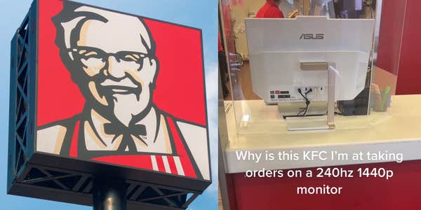 KFC Customer Says Cashier Used Asus Monitor as a Register