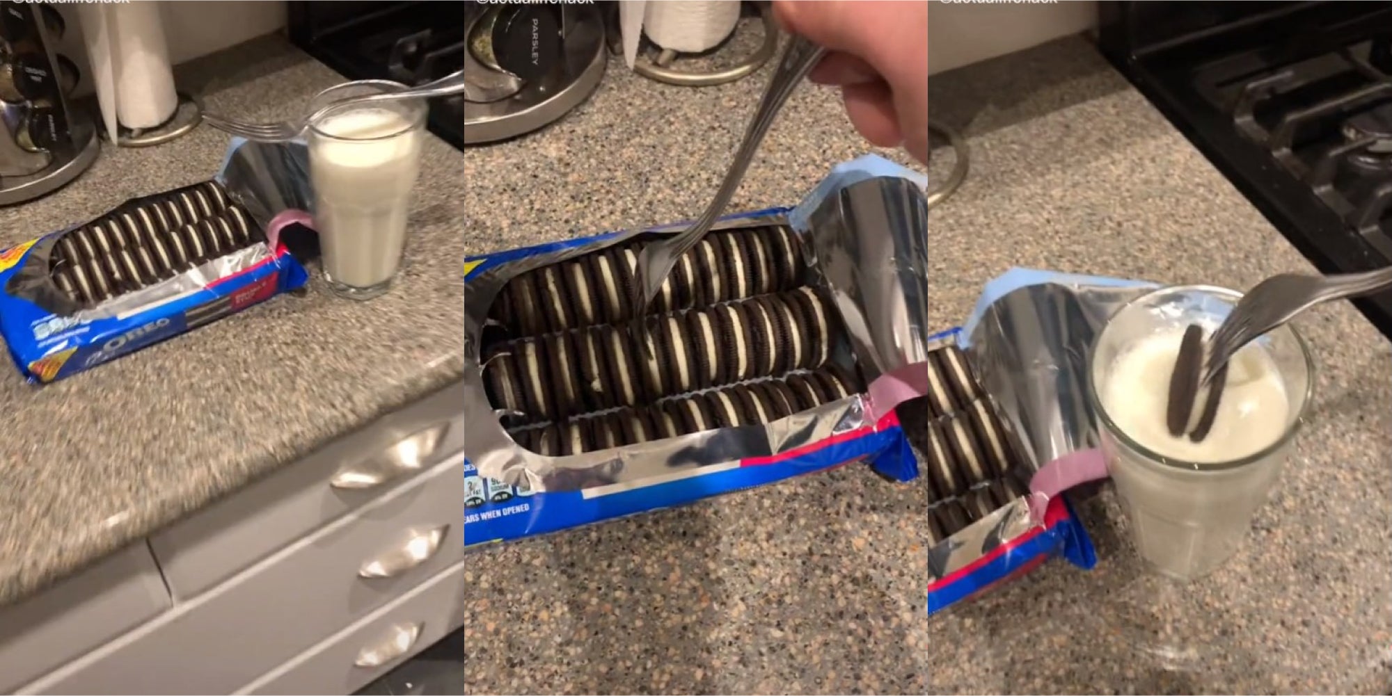 Man Shares Hack on How to Eat Oreos With Milk By Using a Fork