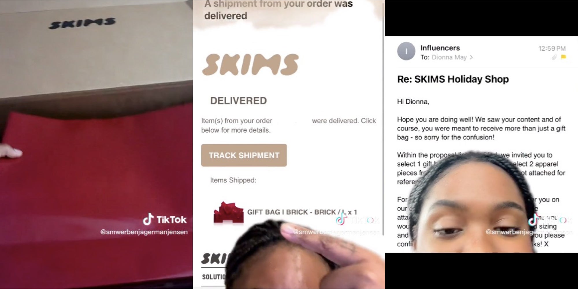 Content Creator Says Skims Sent Her an Empty Gift Bag as PR