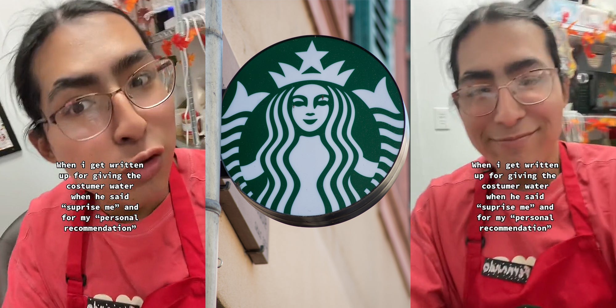 Starbucks Worker Gives Customer Water When They Say Surprise Me Starbucks Worker Gives Customer Water When They Say Surprise Me