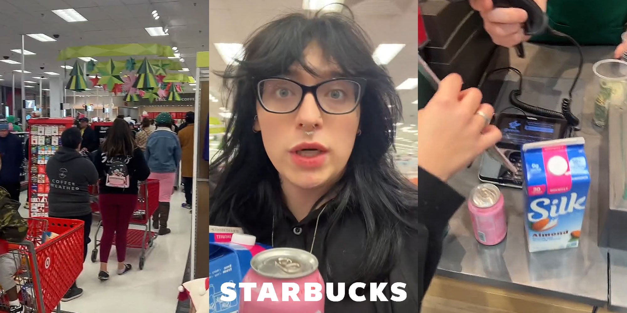 Target Customer Checks Out at Starbucks When Line is Too Long