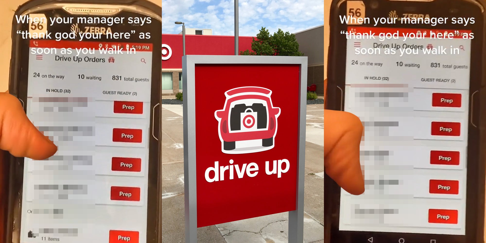 Target worker shares all the drive-up orders they have to fulfill