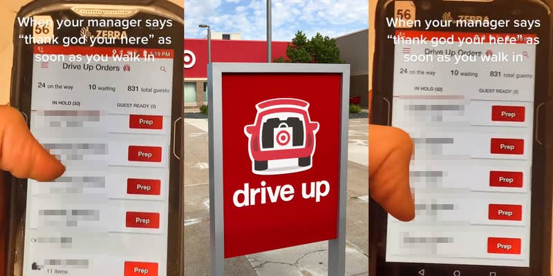 Target worker shares all the drive-up orders they have to fulfill