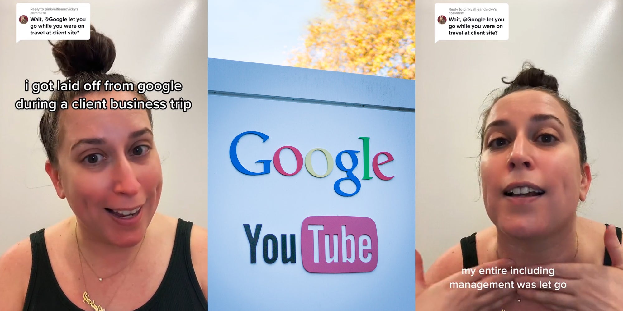 Google Worker Says She Was Laid Off During Business Trip