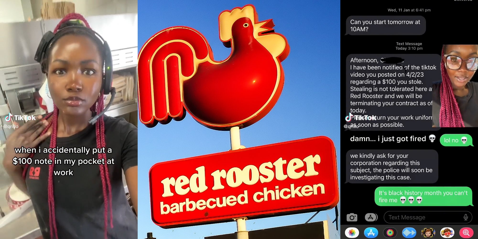 Red Rooster Worker Fired After Admitting to Stealing in a TikTok